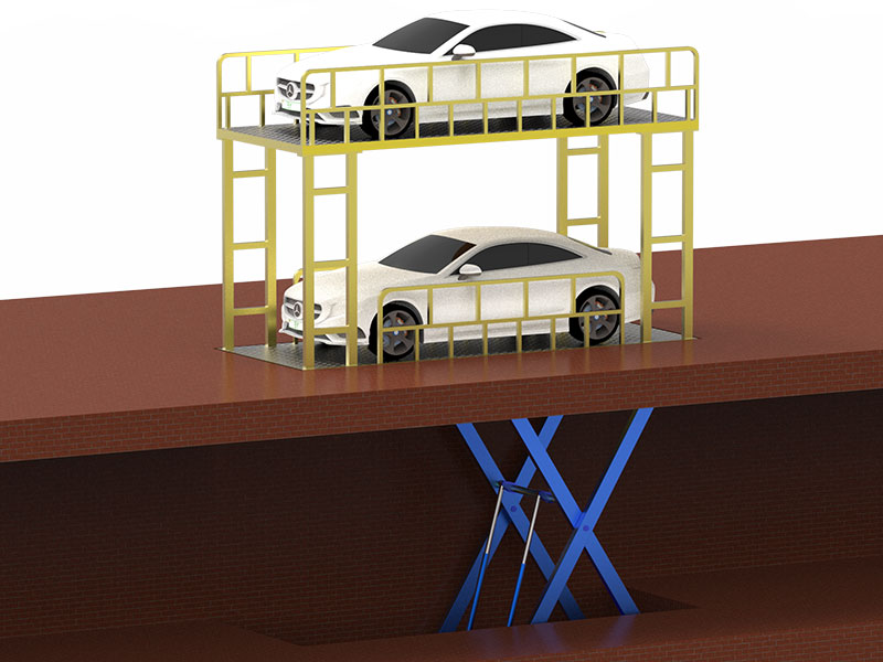 Double Deck Scissor Lift Car Lift: Basement To Third Floor Parking